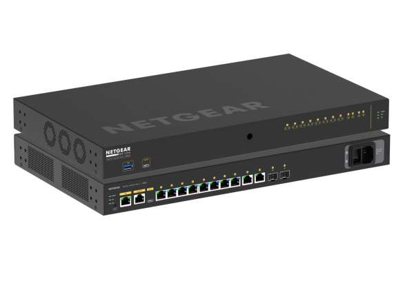 NETGEAR - M4250 12-Port 10G2XF PoE++ Stackable Managed Switch (720W PSU ...