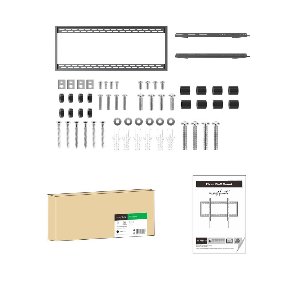 PureMounts® TV Mount XL - FIX - VESA 900x600 -60-100" | PureLink | English