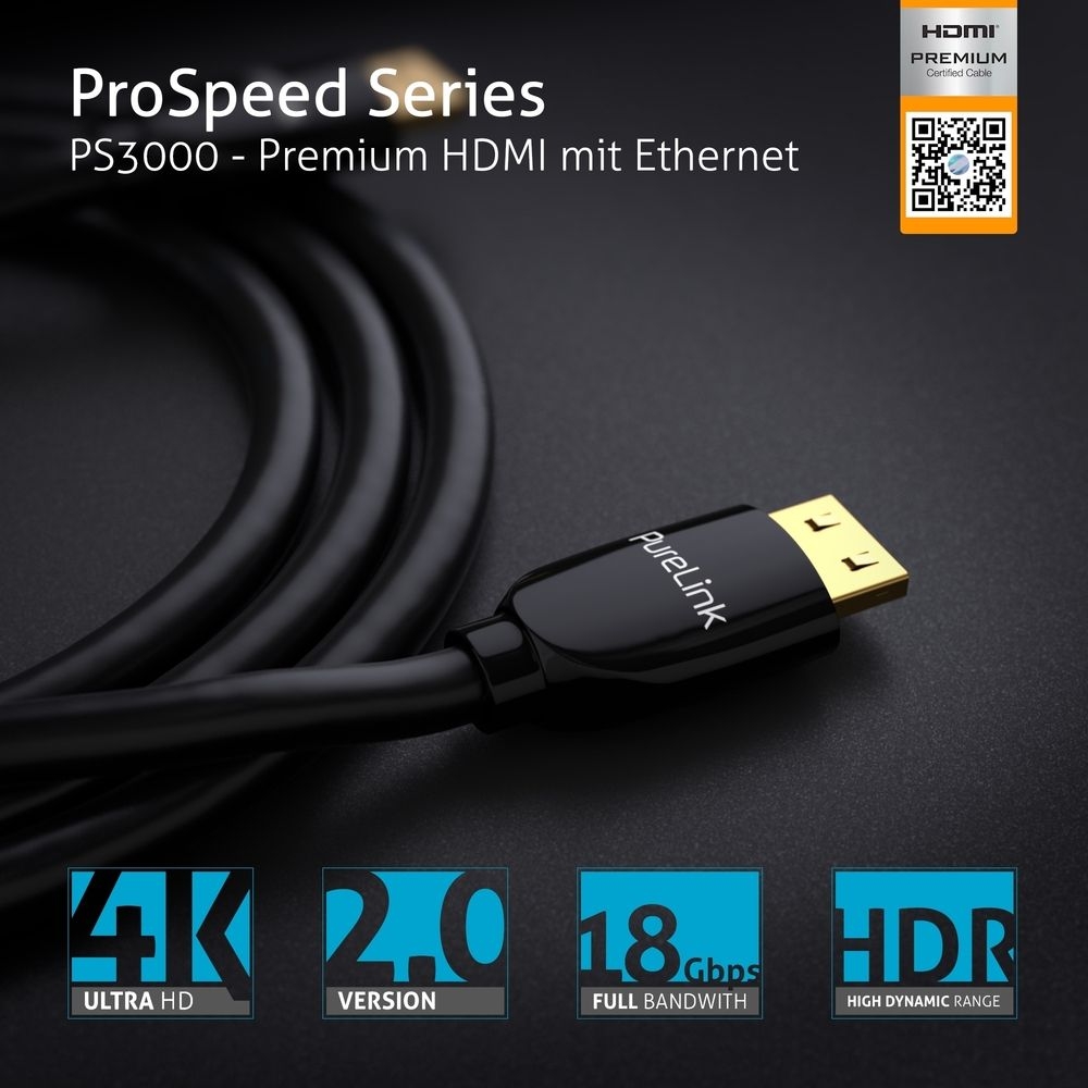 Certified 4K Premium High Speed HDMI Cable – 1.00m | PureLink | English