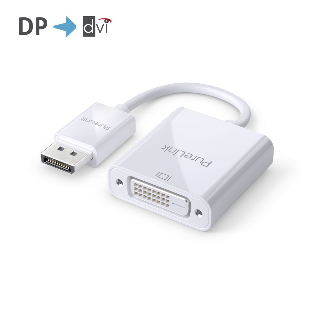 Premium Active 2K DisplayPort/DVI Portsaver Adapter, weiß | PureLink ...